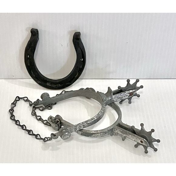 American Vintage | Accents | Antique Western Toy Metal Boot Spurs Iron ...